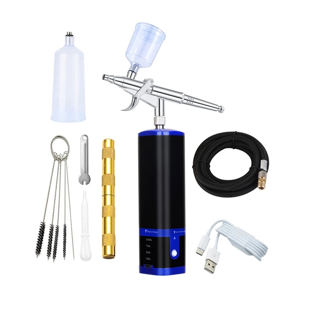 Portable Handheld Cordless Airbrush Kit With Compressor Gun Set ...