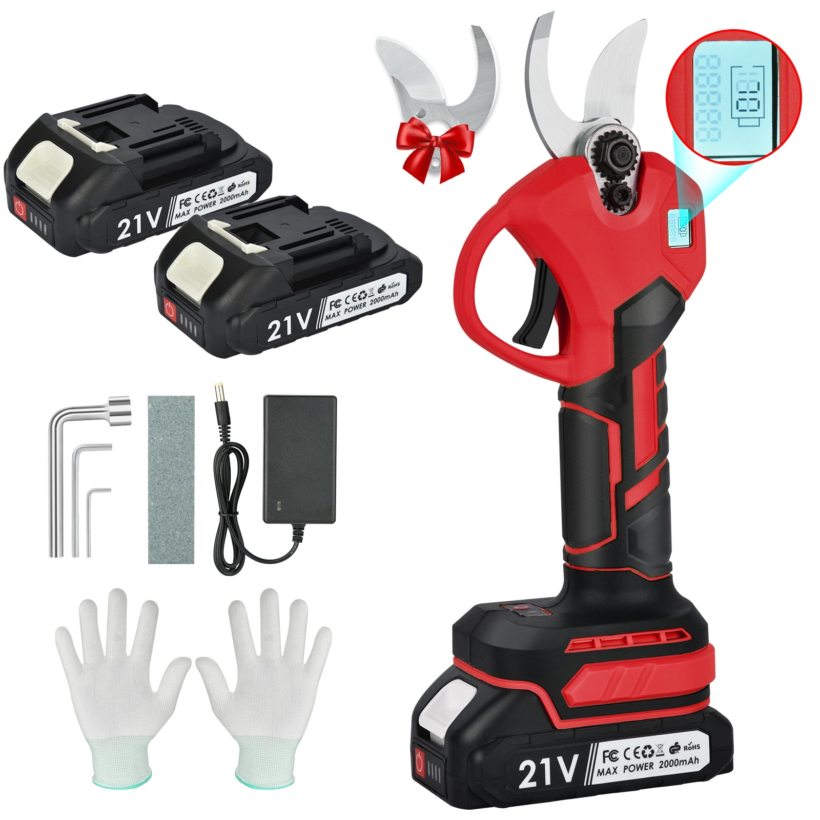 Portable Handheld Digital Display Pruning Shears Lithium Electric ...