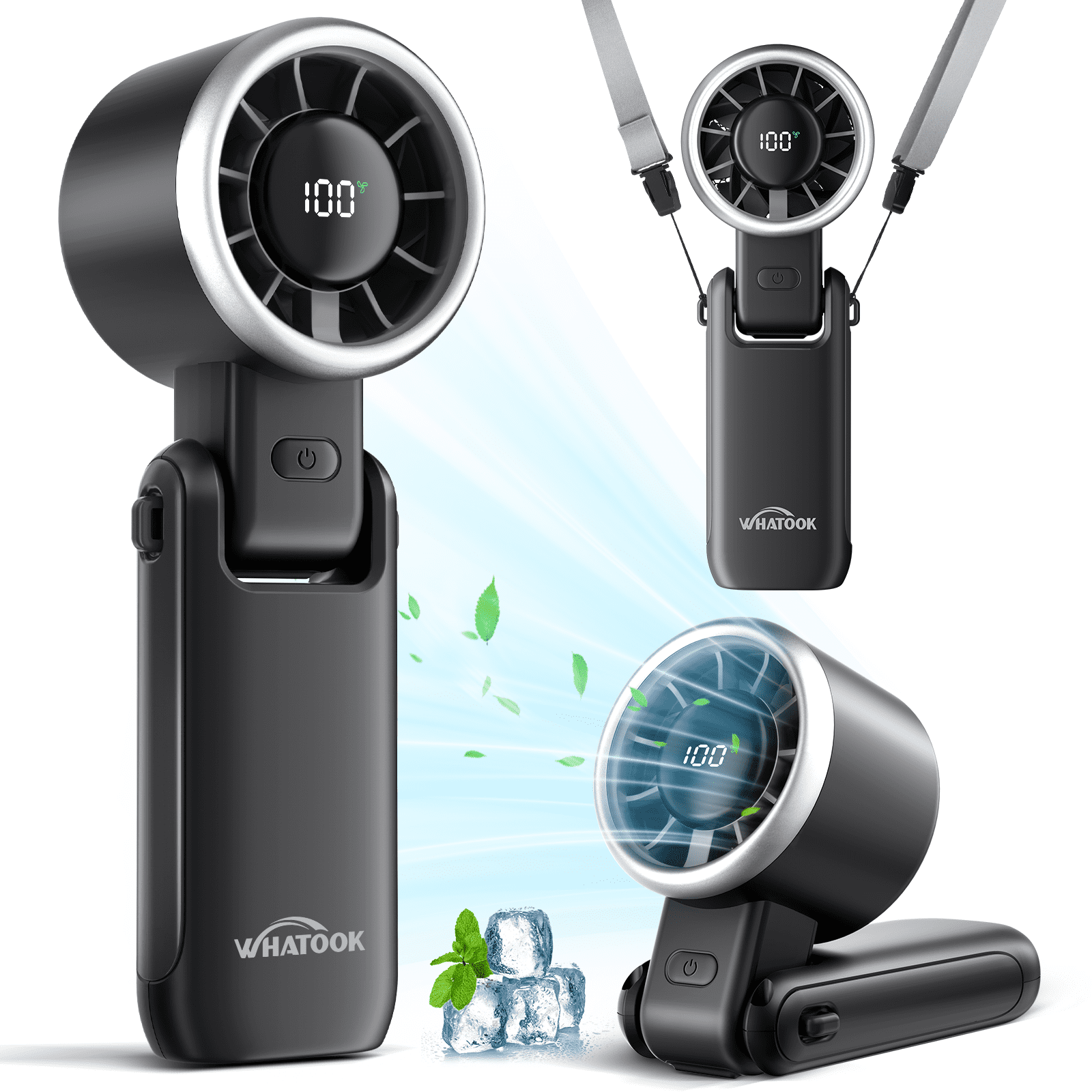 Portable Handheld Fan, 5 Gear Wind Hand Fan, Mini Personal Fans ...