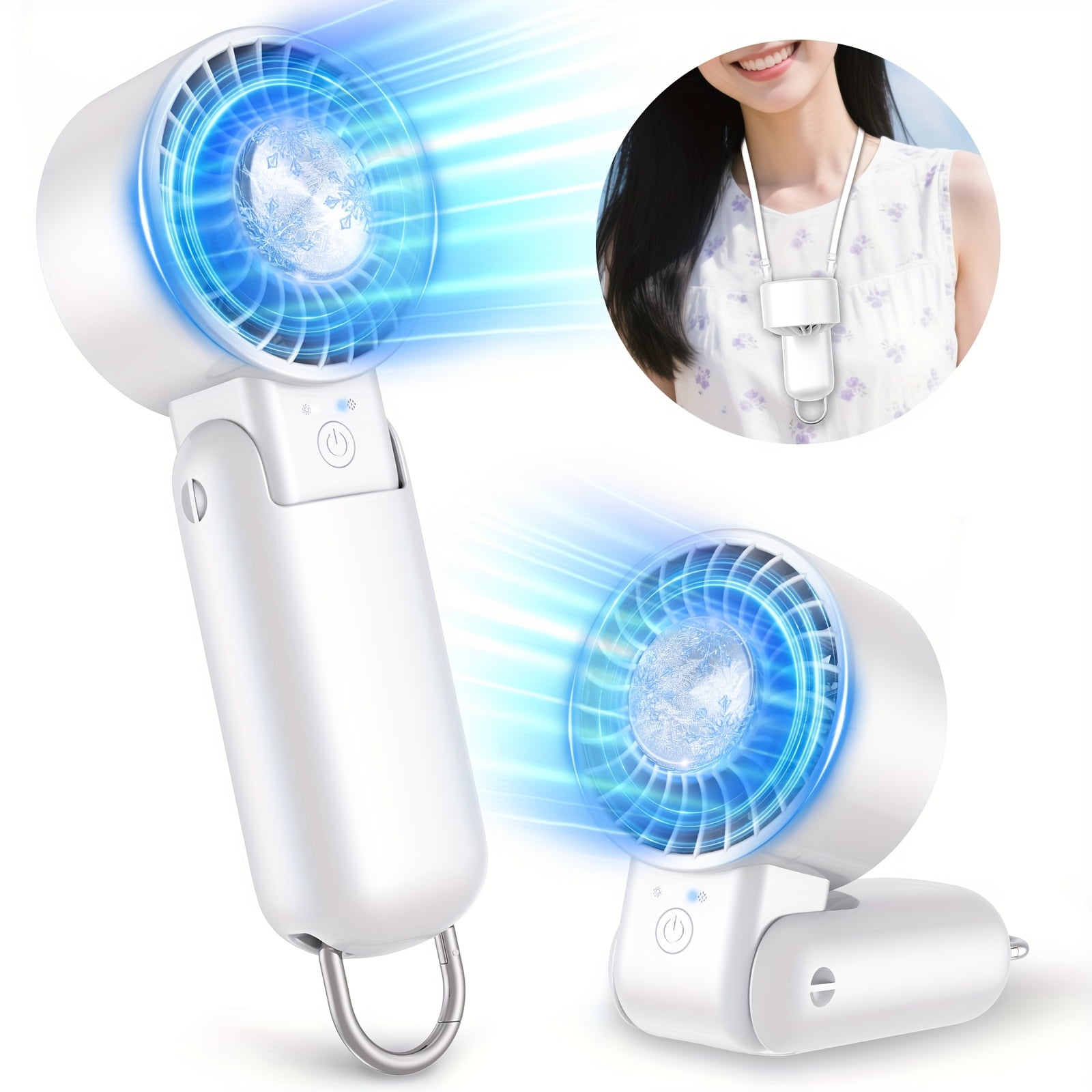Portable Handheld Fan, 5200mAh Personal Fan with LED Display, 3-in-1 ...
