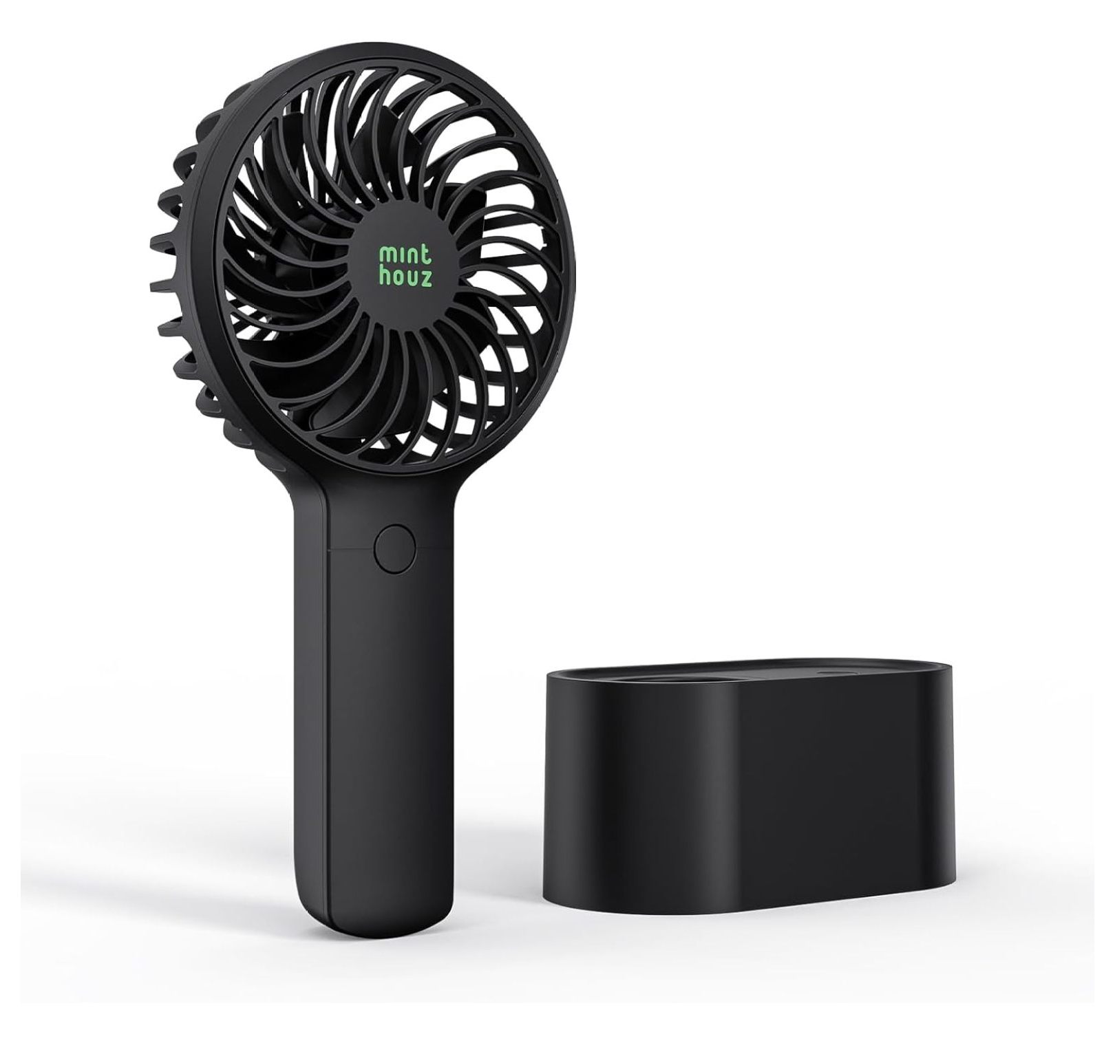 Portable Handheld Fan, 90° Automatic Rotating Mini Desk Fan, 2000mAh ...