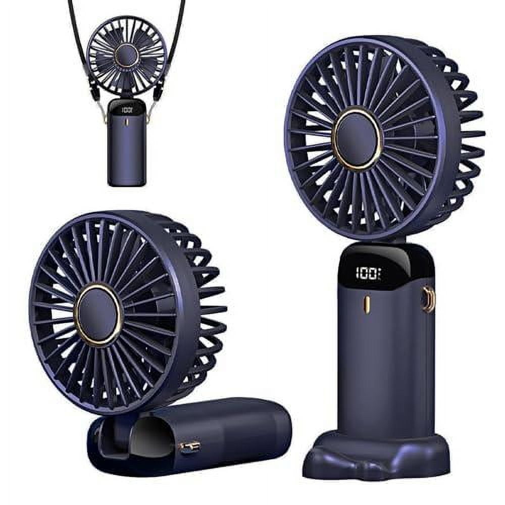 Portable Rechargeable Handheld Fan - 5 Speeds, 8H Runtime, 90 ...