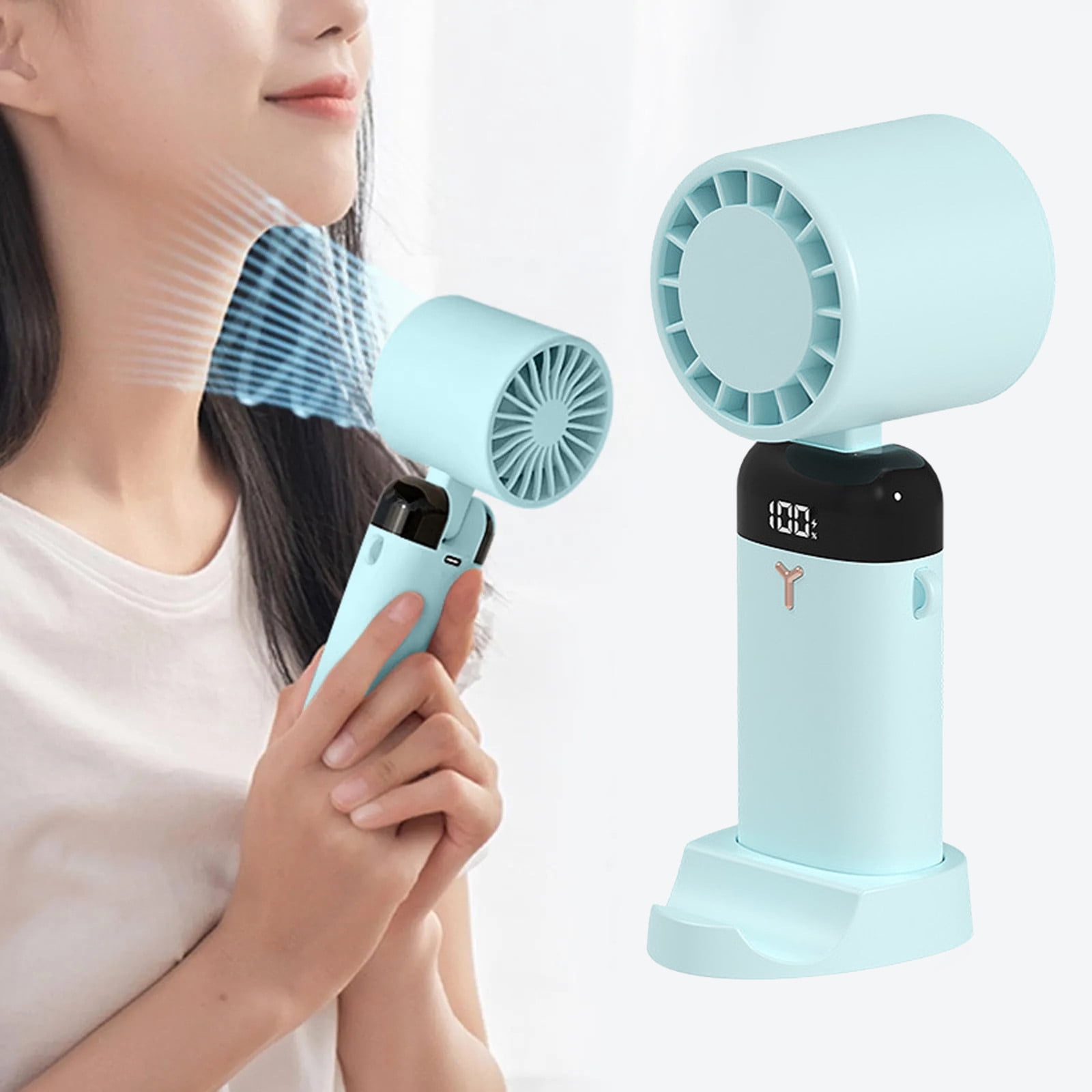 Portable Handheld Fan Comes With Mobile Phone Holder Wall Fans ...