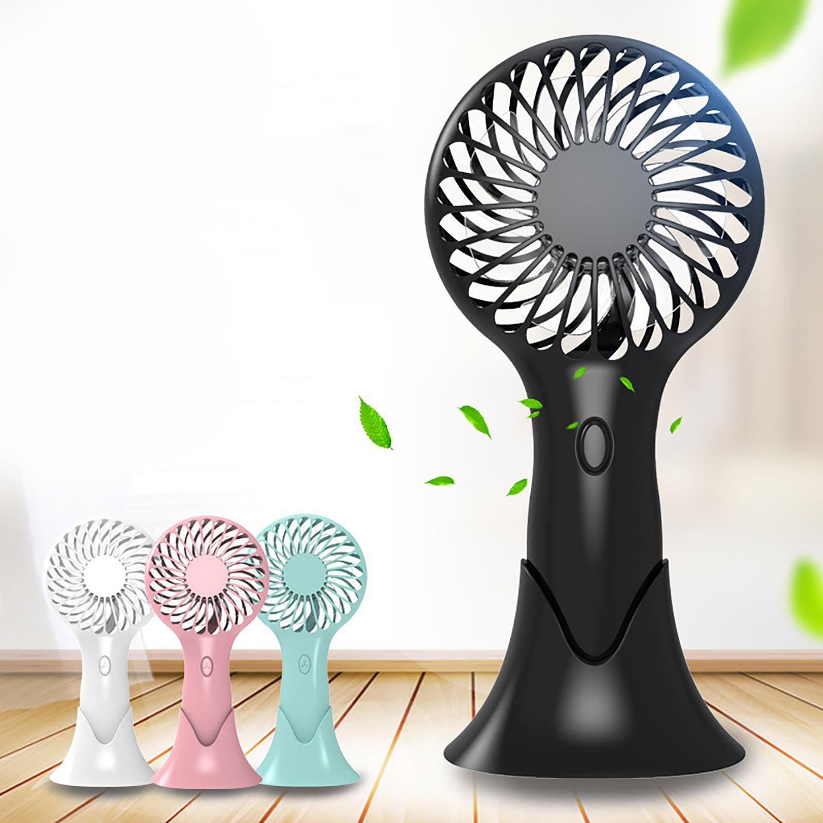 Portable Handheld Fan Comes With Mobile Phone Holder fan 4 speed 5 ...