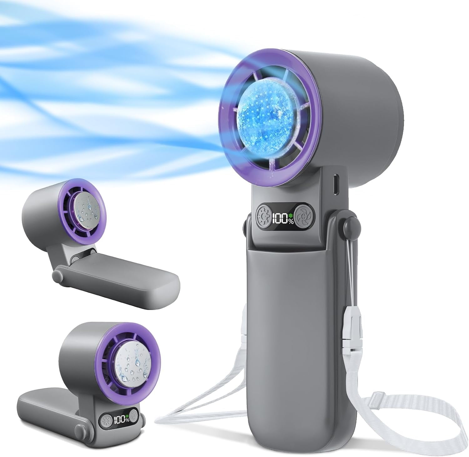 Portable Handheld Fan With Cooling Function, 100-Speed, Personal Fan ...