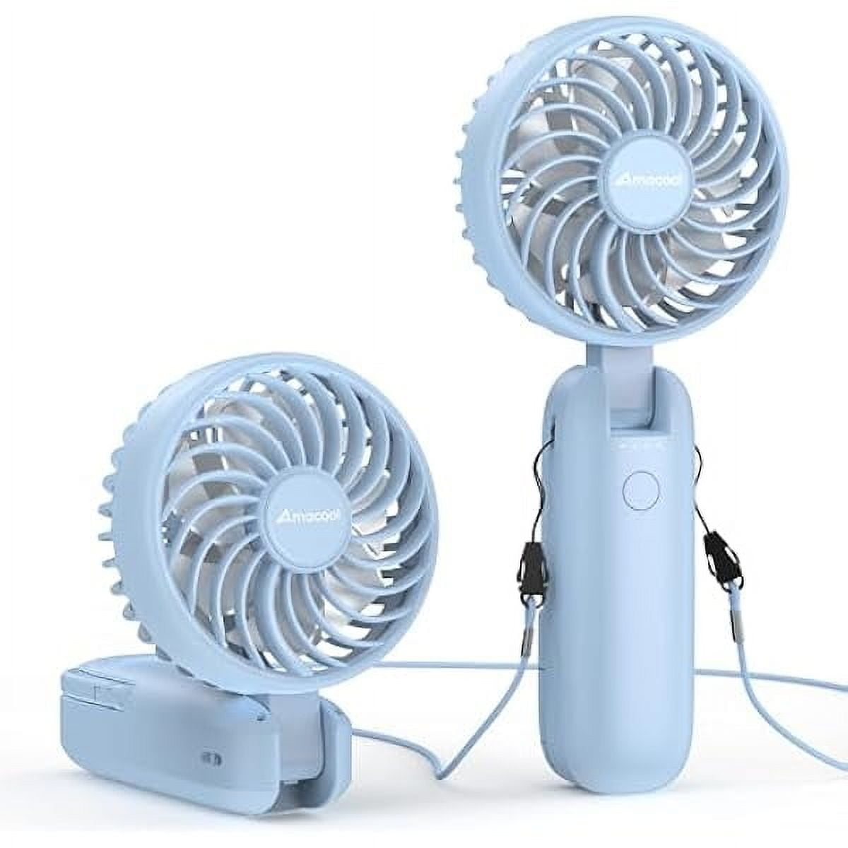 Portable Handheld Fan with Dual Motor, 12 Blades, Powerful 4 Speeds ...