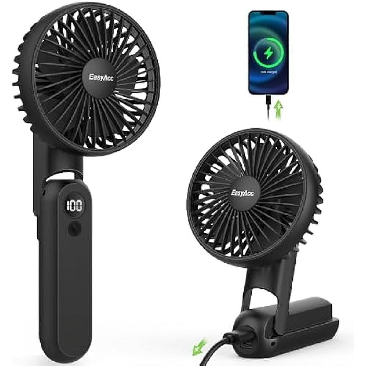 Portable Handheld Fan, Portable Fan for Travel [Ultra Quiet Powerful] 5 ...