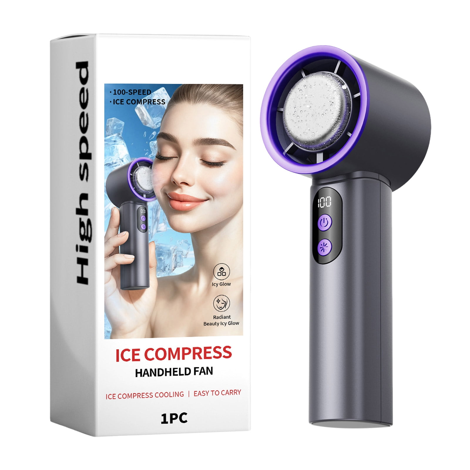 Portable Handheld Fan High Speed Adjustable Mini Fans With Digital ...