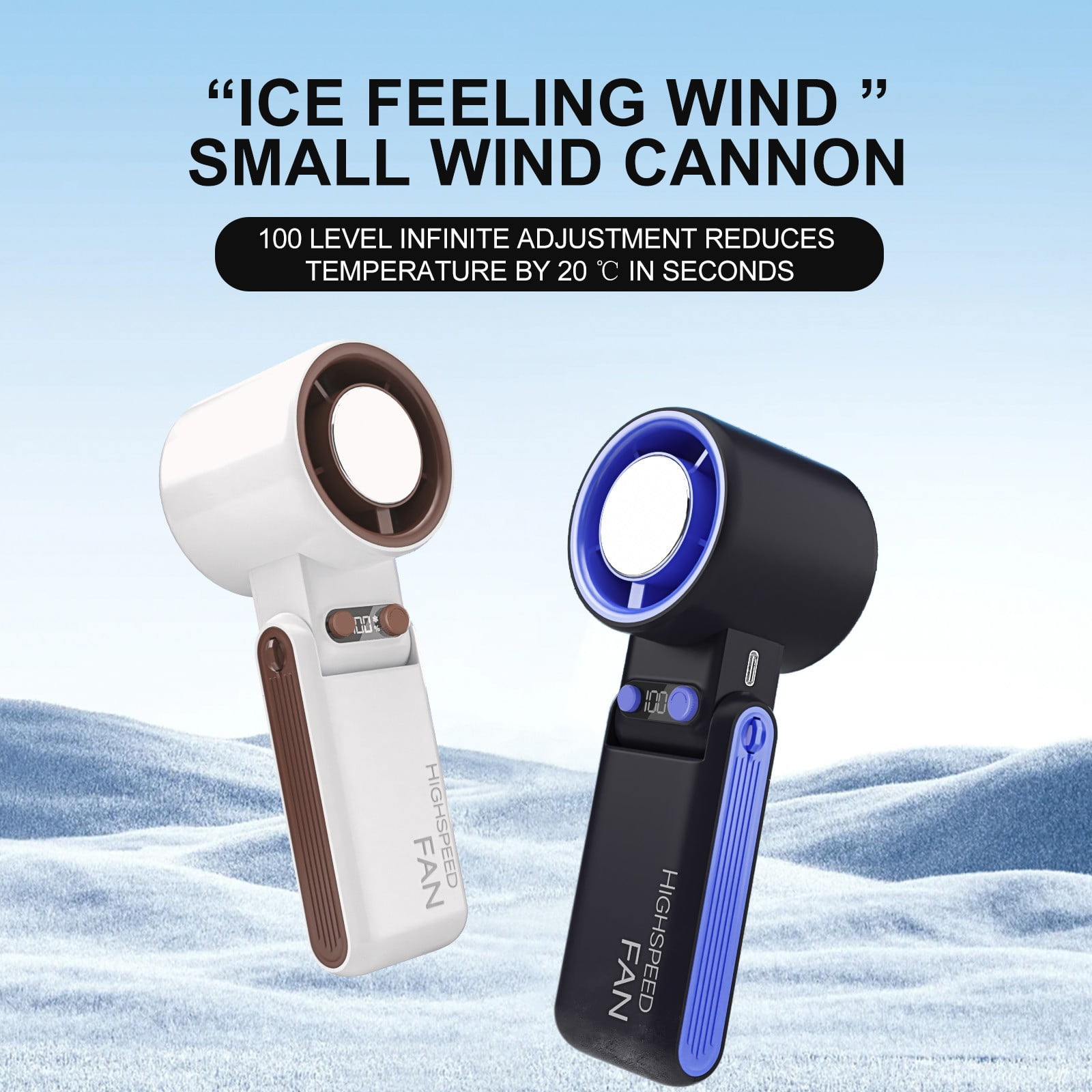 Portable Handheld Fan, High-Speed Turbo Personal Mini Fan, 4000mAh ...