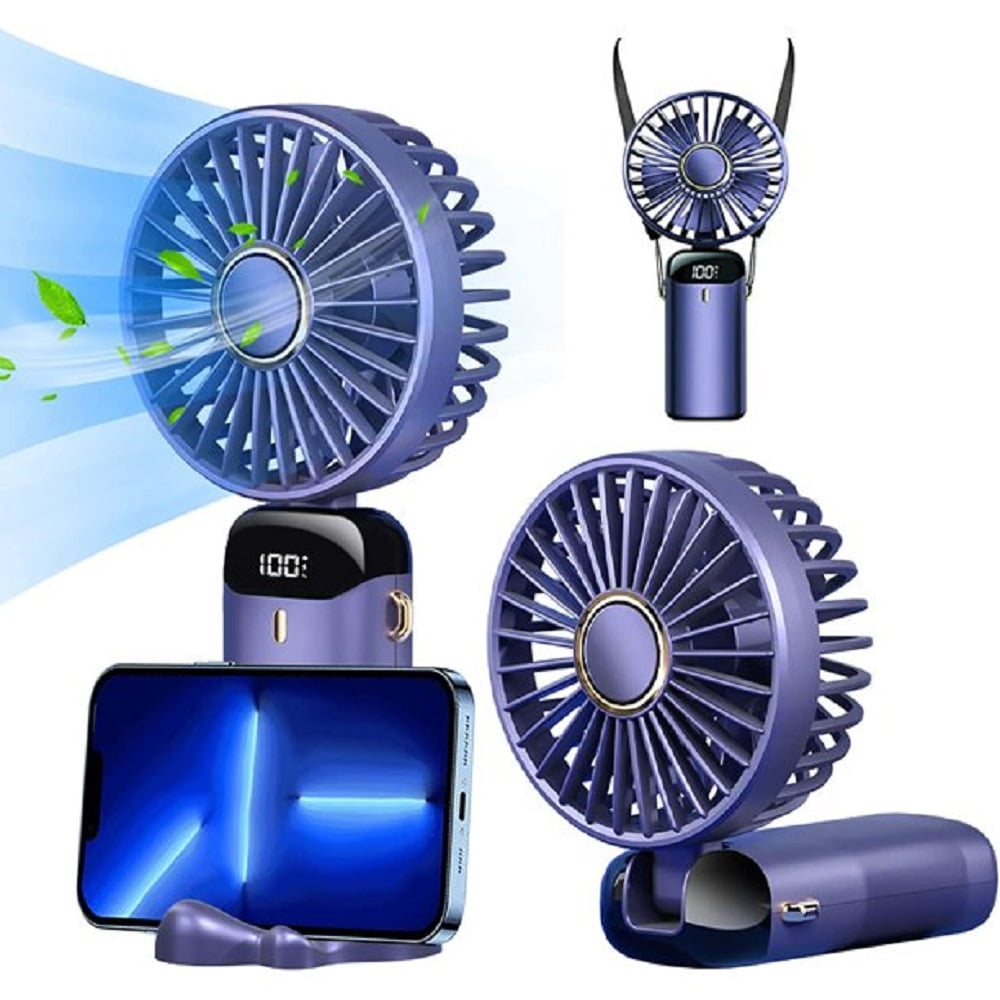 Portable Handheld Fan Homlike Personal Cooling Hanging Neck Fan 5 Speed ...