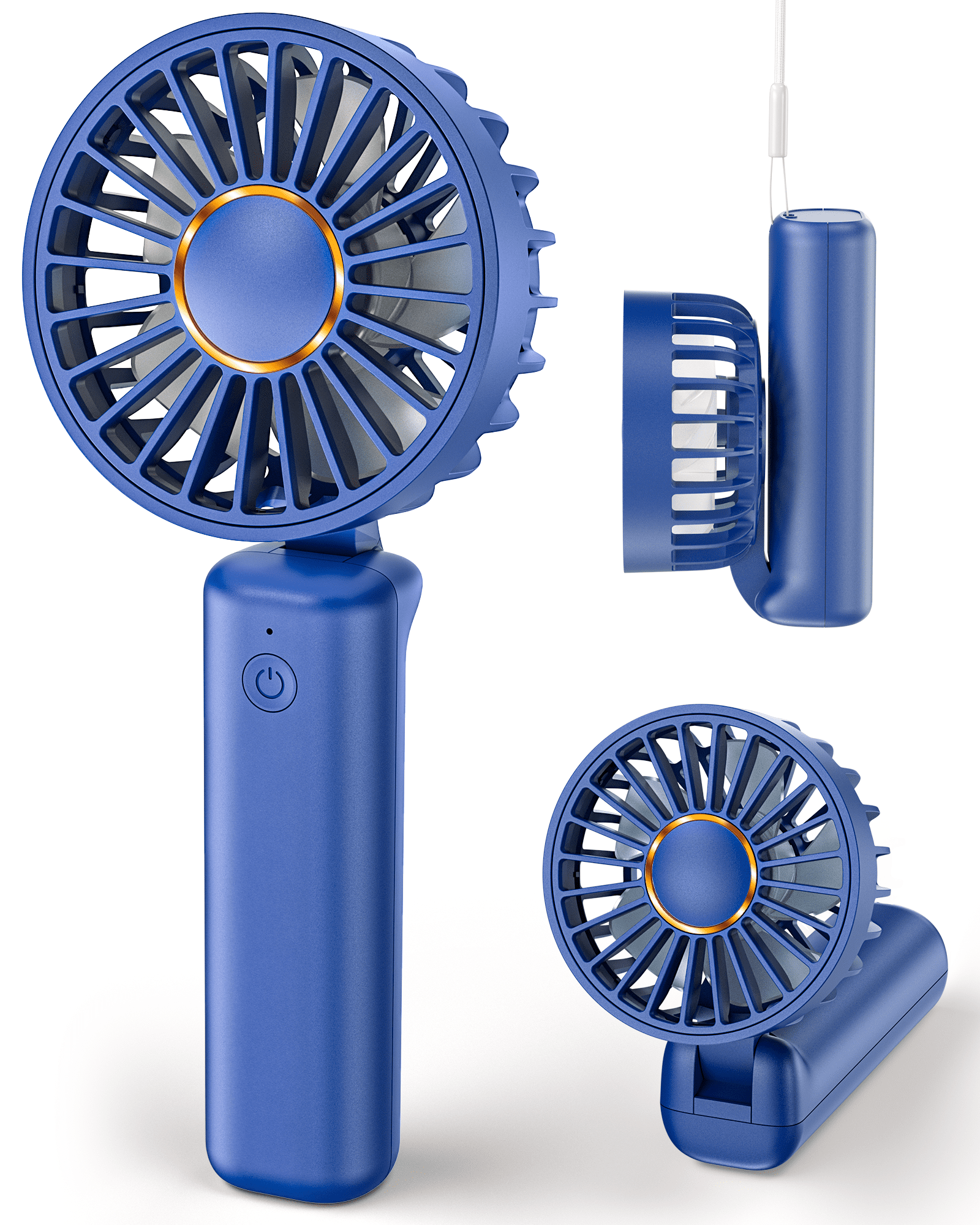 FrSara Portable Handheld Rechargeable Fan, 2000mAh Battery, 3 Speed ...