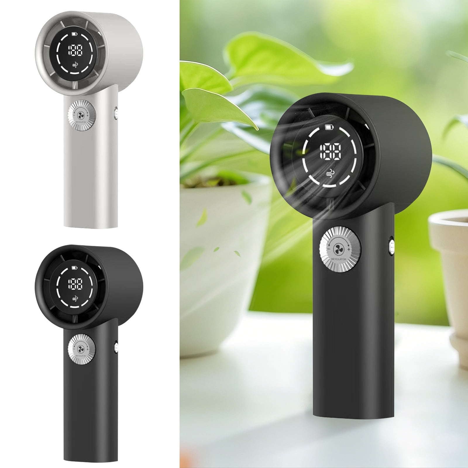 Portable Handheld Fan Mist, Mini Fan for Desk, High-Speed Turbo Cooling ...