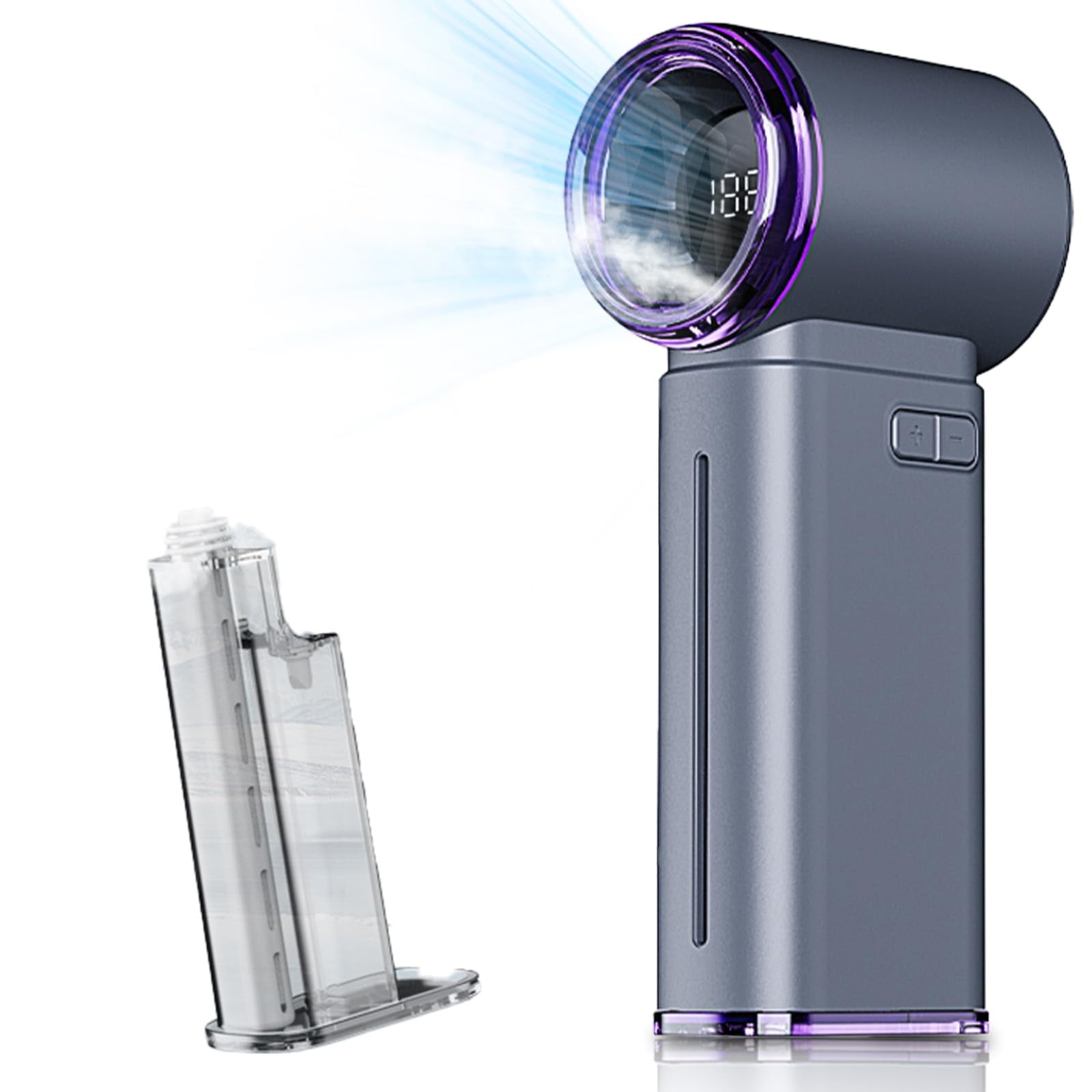 Portable Handheld Fan with Mister, Rechargeable Spray Misting Fan with ...