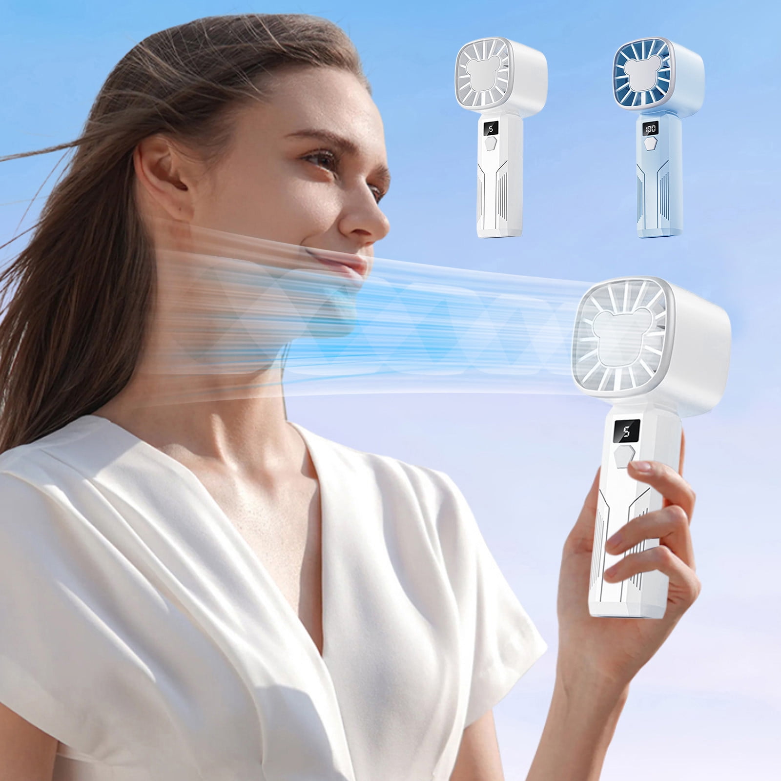 Portable Handheld Fan,Rechargeable 10-Speed,Lightweight Design for ...