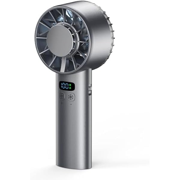 Portable Handheld Fan Rechargeable, Powerful Turbo Mini Fan with Cold ...