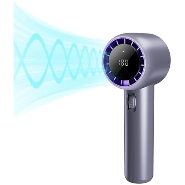 Portable Handheld Fan, Speed(1-199) Adjustable Turbo Mini Fan, Upgraded ...