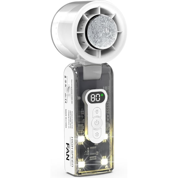Portable Handheld Fan, TEC Ice Compress Personal Fan, 100-Speed Turbo ...