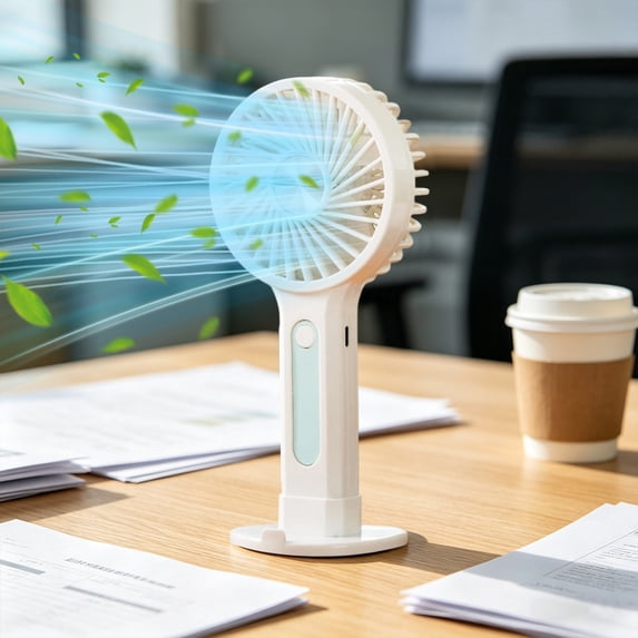 Portable Handheld Fan, USB Rechargeable High-Speed Fan, Small Desk ...