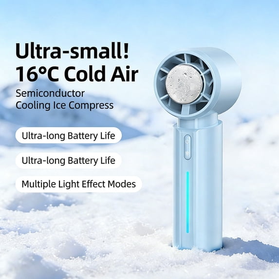 Portable Handheld Fan with Semiconductor Cooling, Ice Ceramic ...