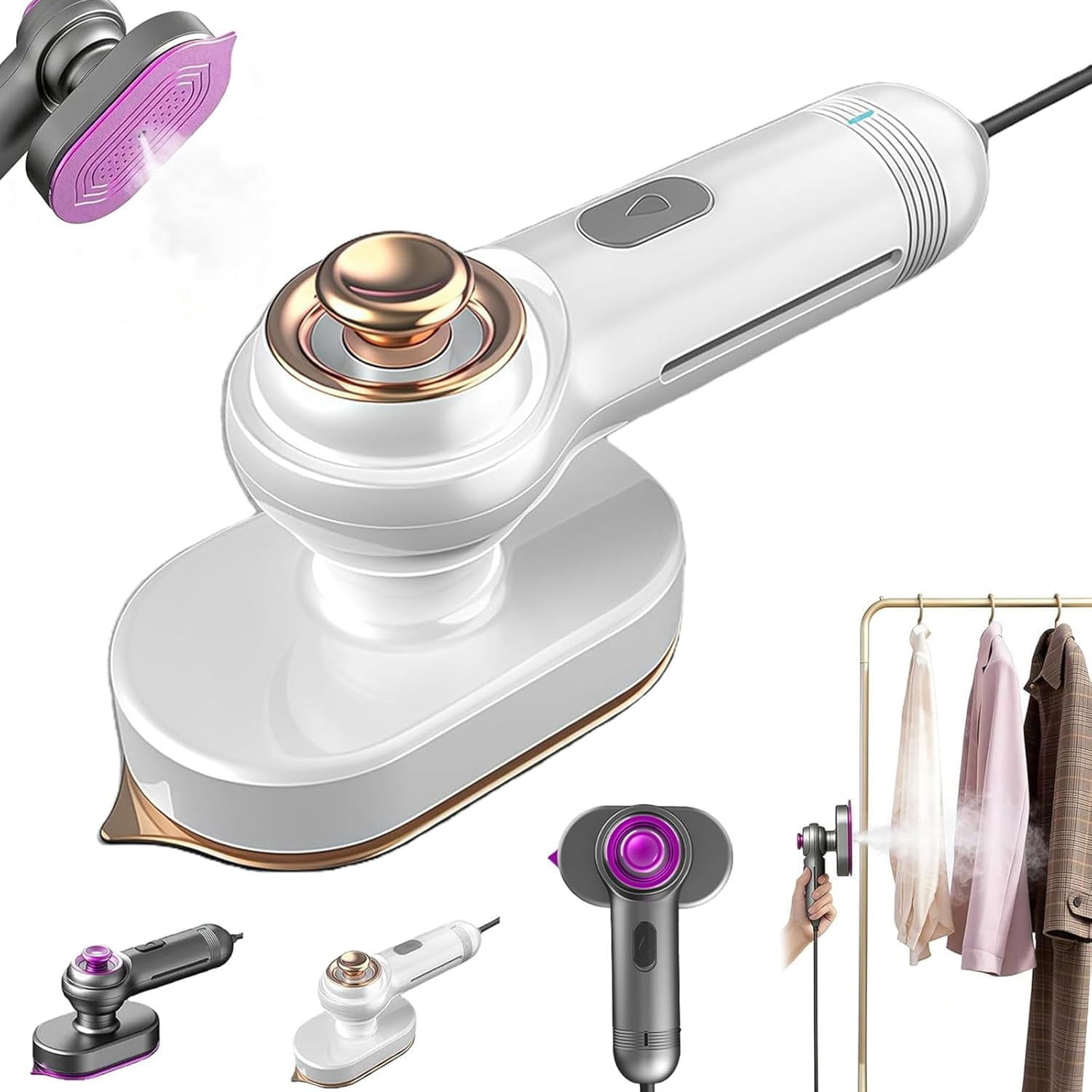 Portable Handheld Garment Steamer, Mini Steam Iron with 60ml Large ...