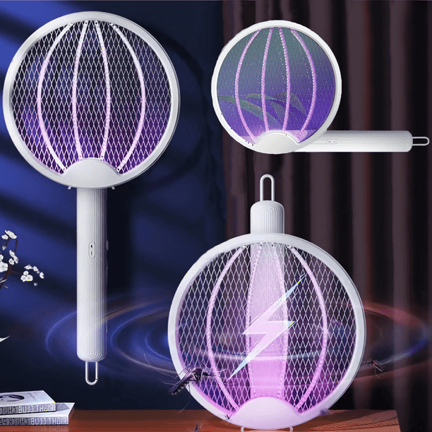 Portable Handheld Insect Killer Racket, Bug Zapper，Outdoors Electric ...
