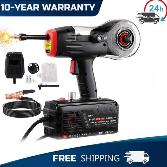 Portable Handheld MIG Welder 120A 110V Gasless Mini Welder Machine MIG ...