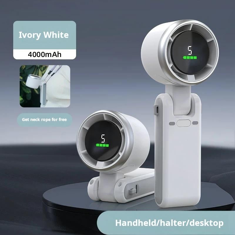 Portable Handheld Mini Turbo Fan, USB Rechargeable Travel Neck Fan with ...