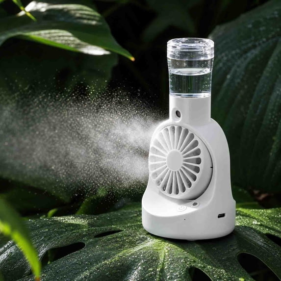 Portable Handheld Misting Fan with 4 Speed Adjustable Settings USB ...