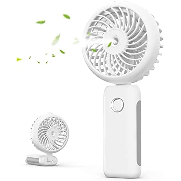 Portable Handheld Misting Fan, 4000mAh USB Rechargeable Personal Mister ...