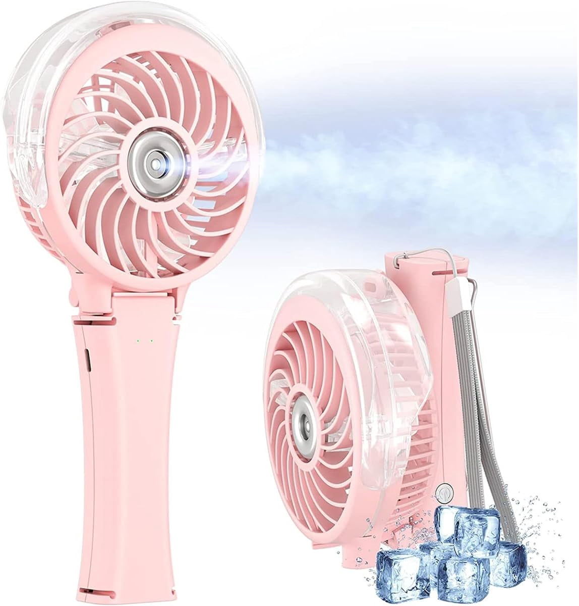 Portable Handheld Misting Fan,Rechargeable Personal Mister Fan with 7 ...