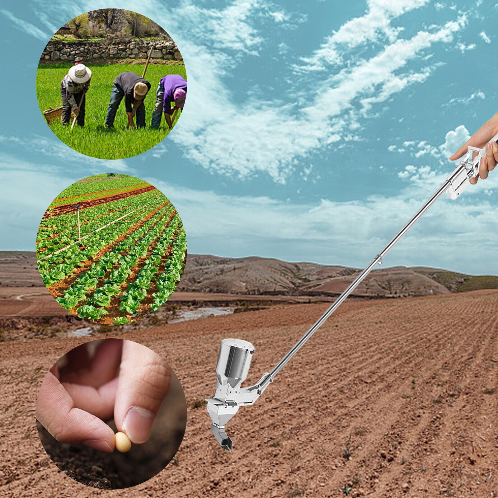 Portable Handheld Seedling Planter Transplanter Manual Corn Wheat ...