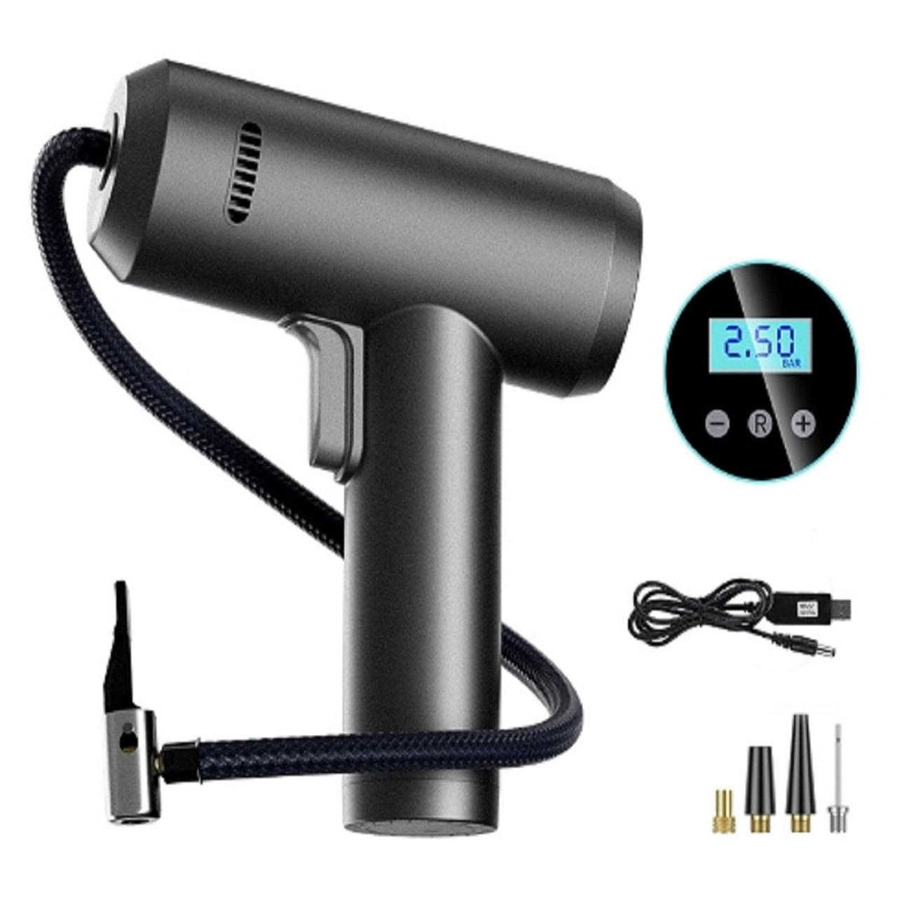 Portable Handheld Tire Inflator-Wireless Charging Digital Display (High ...