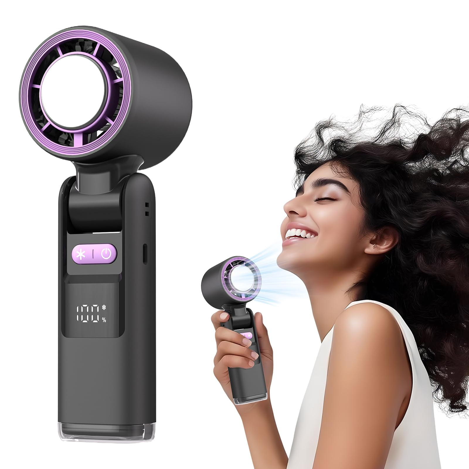 Portable Handheld Turbo Fan, 100 Gear Wind Portable Handheld Turbo Fan ...