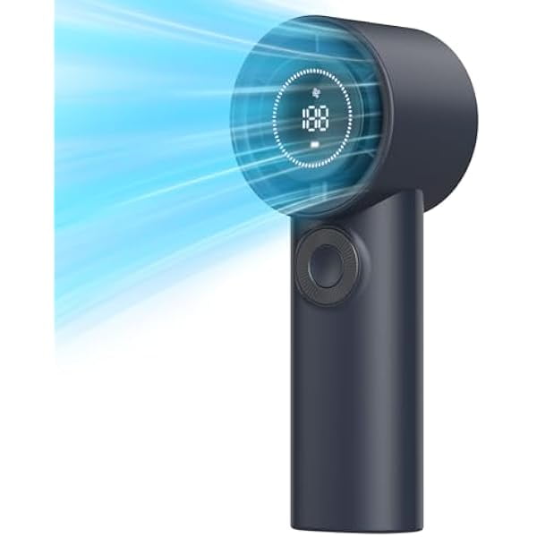 Portable Handheld Turbo Fan with 3600mAh USB Rechargeable Battery, 100 ...