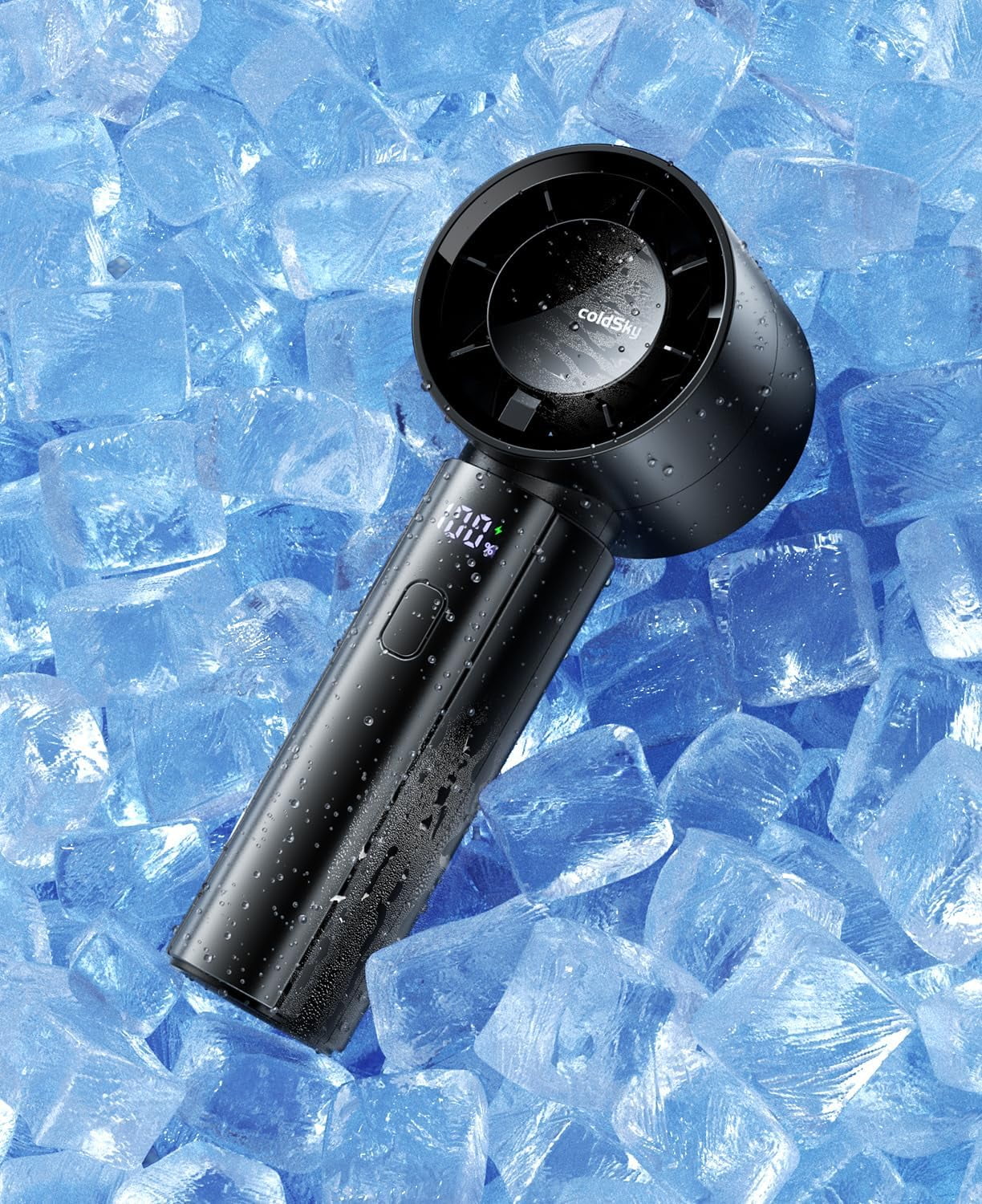 Portable Handheld Turbo Fan, 4000mAh Rechargeable High Speed Personal ...