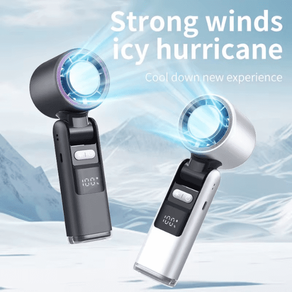 Portable Handheld Turbo Fan, 5 Gear Wind, Battery Operated, Up to 12 ...