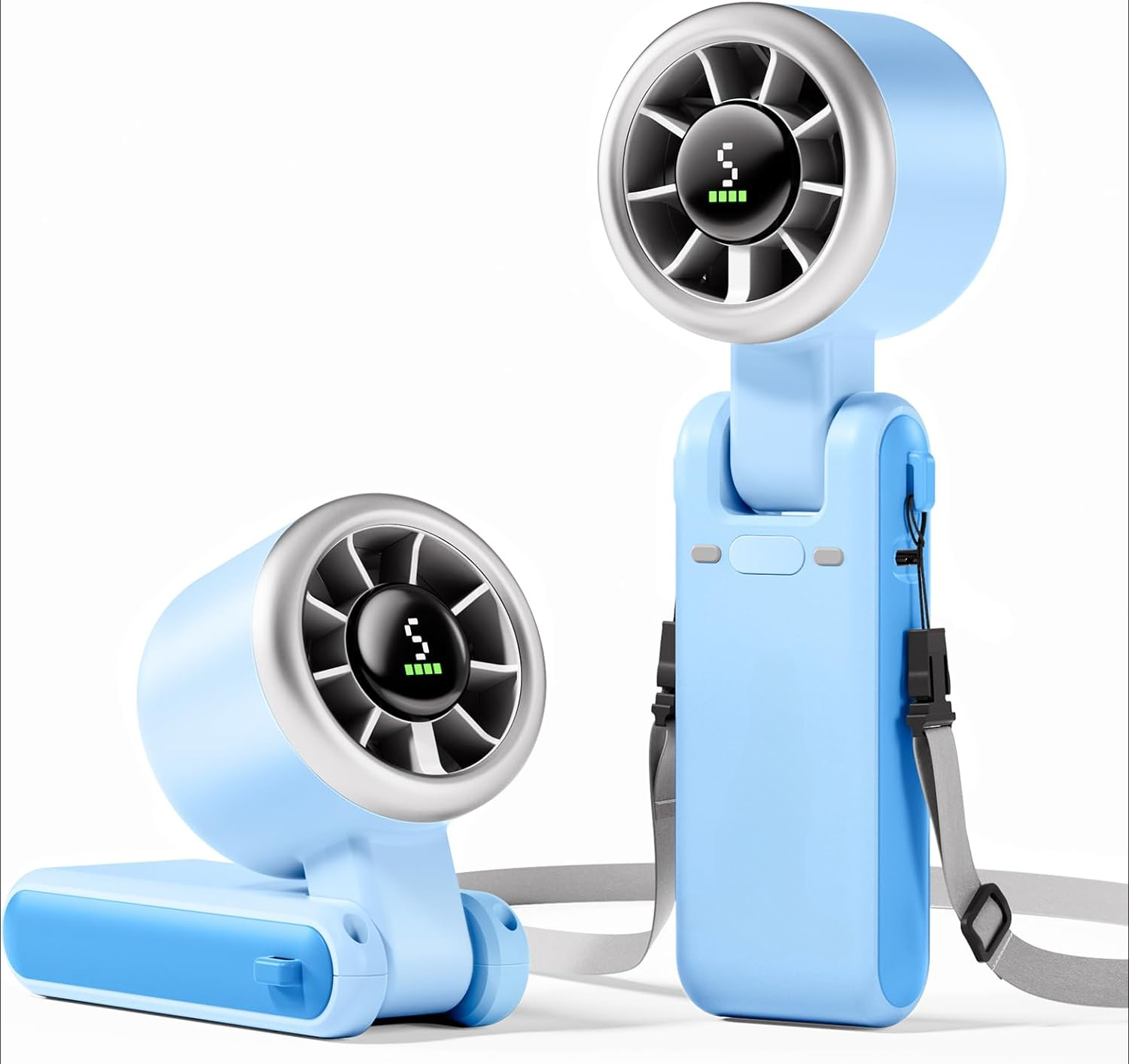 Portable Handheld Turbo Fan, 5 Gear Wind, Battery Operated, Up to 12 ...