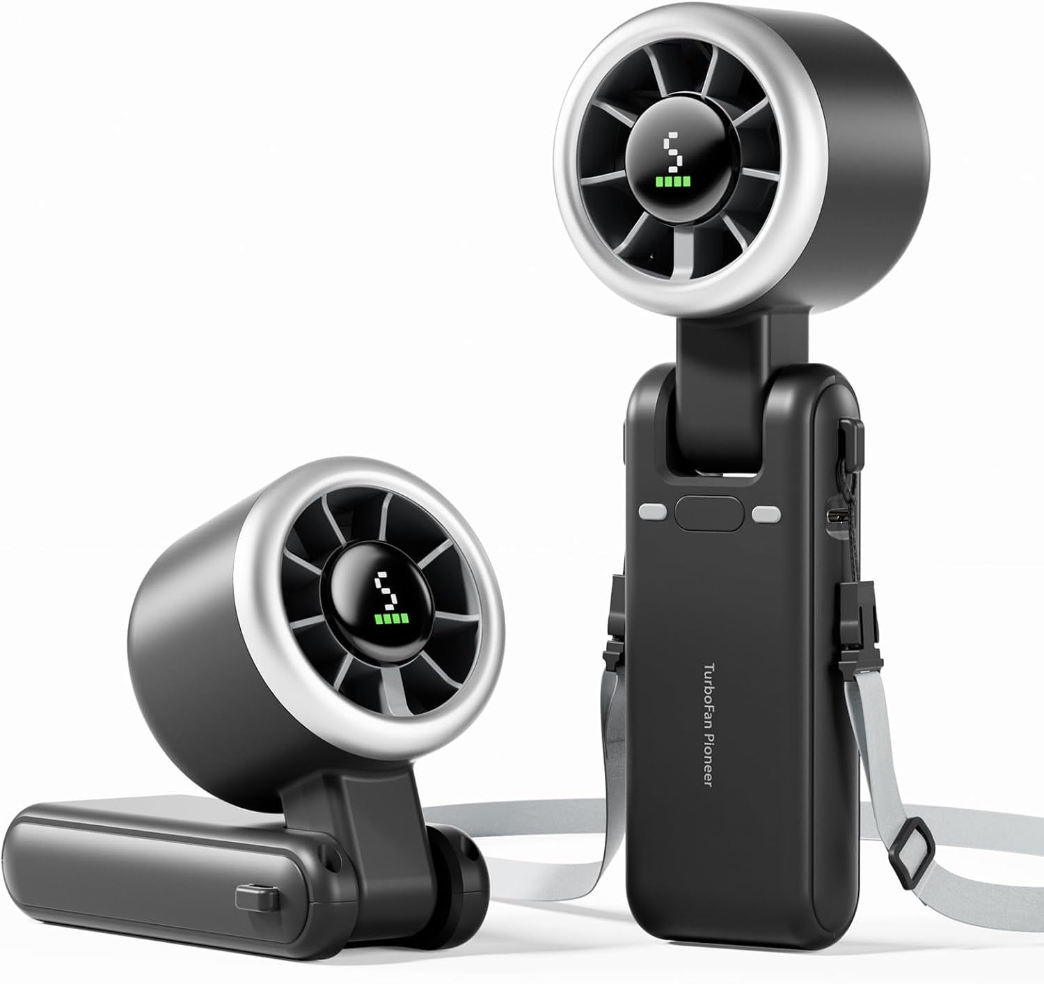 Portable Handheld Turbo Fan, 5 Gear Wind, Battery Operated, Up to 12 ...