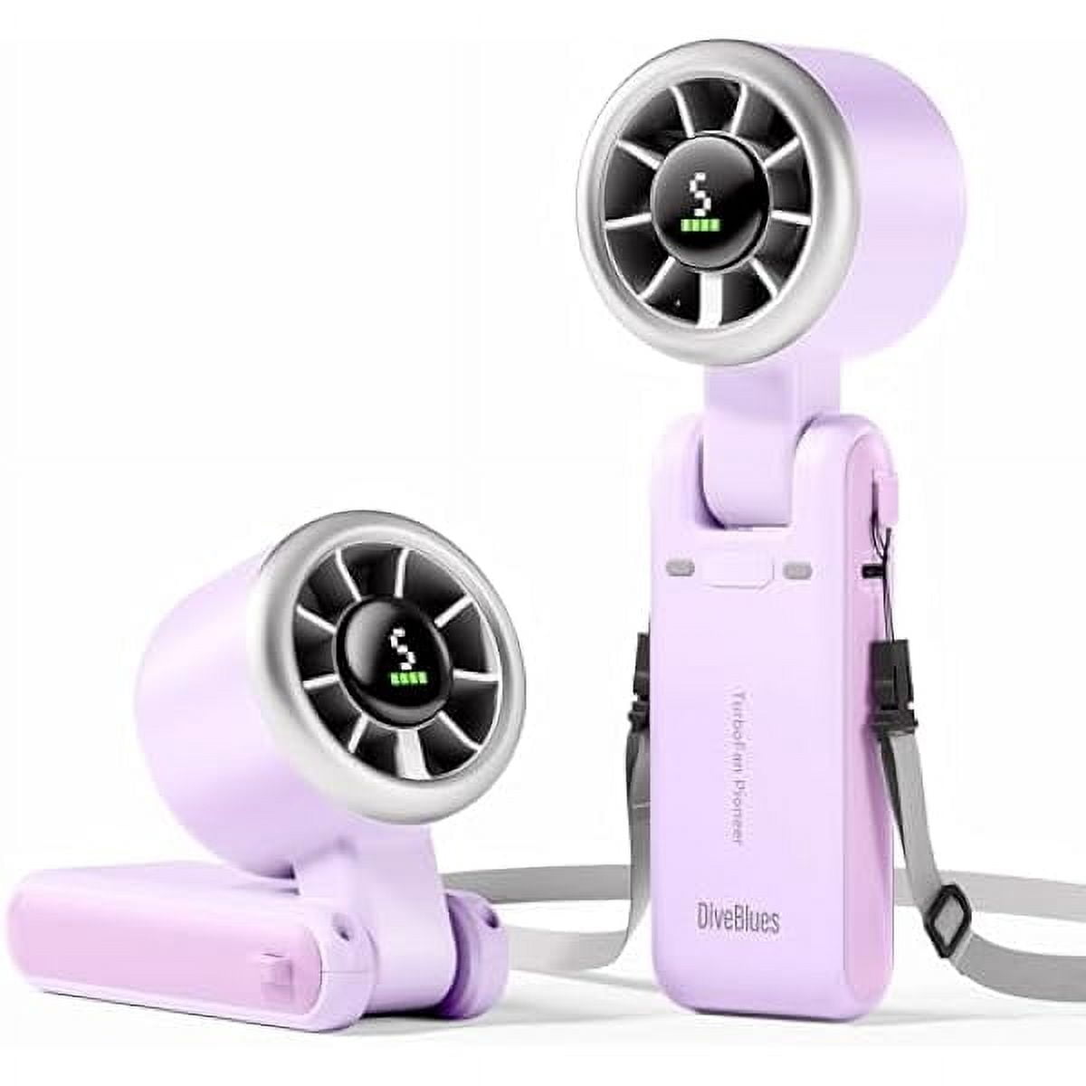 Portable Handheld Turbo Fan, 5 Gear Wind, Battery Operated, Up to 12 ...