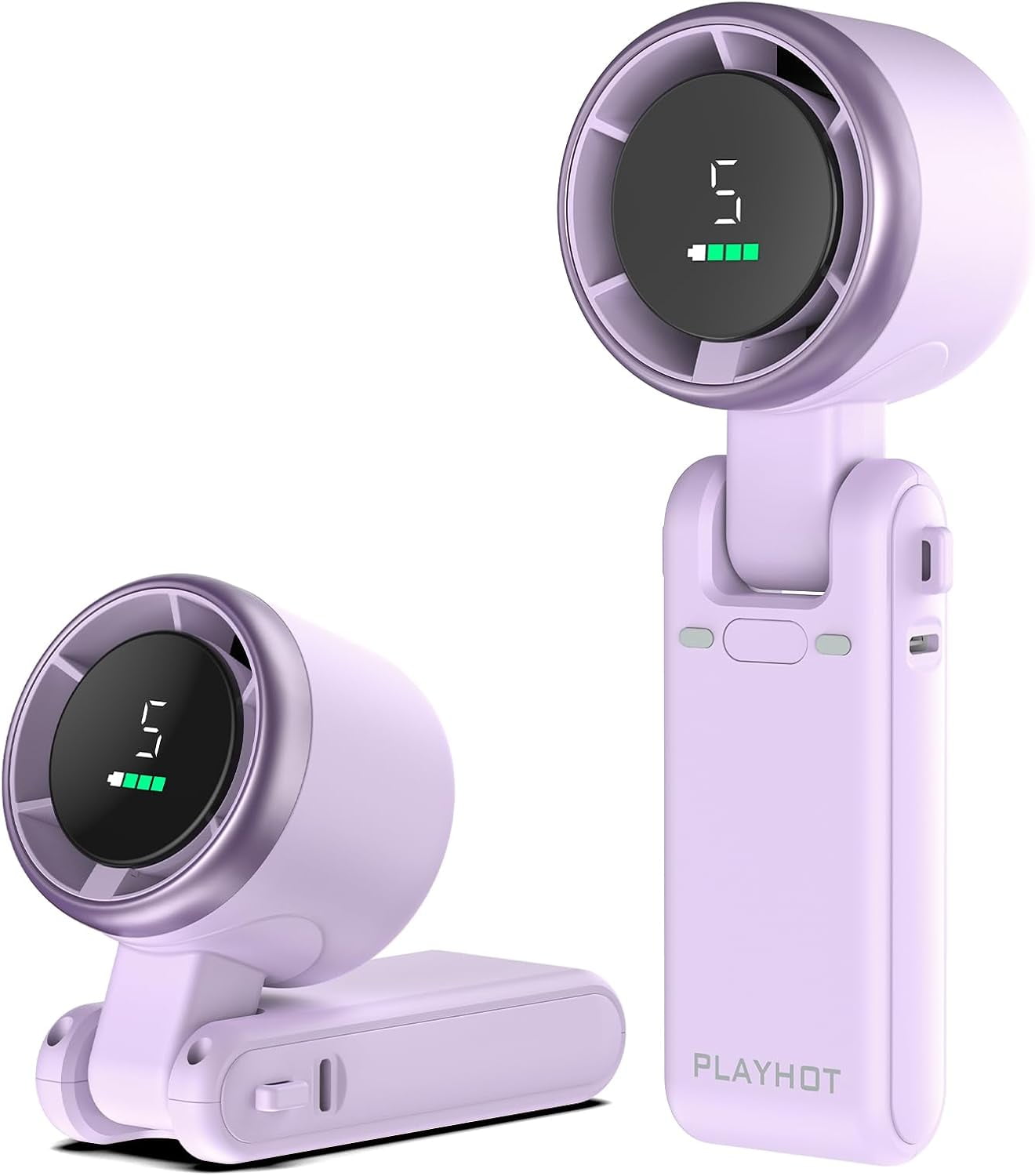 Portable Handheld Turbo Fan, 5-Speed Personal Fans, 5000mAh ...