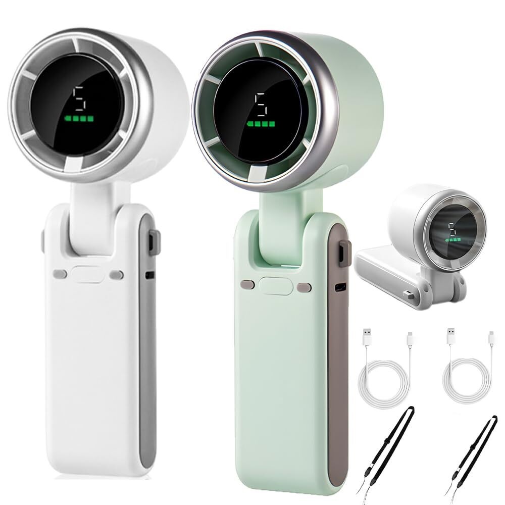 Portable Handheld Turbo Fan, Mini Ice Cooling Fan, 5 Gear Wind Hand ...