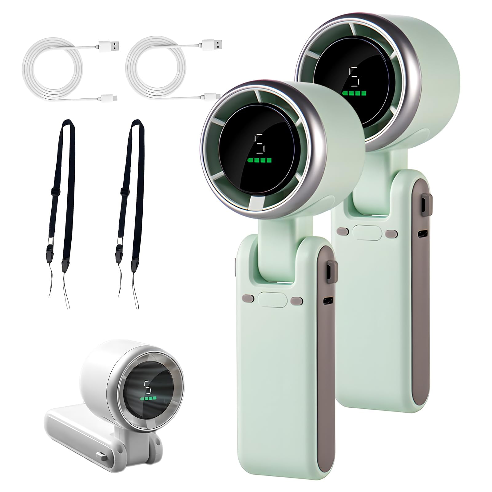 Portable Handheld Turbo Fan, Mini Ice Cooling Fan, 5 Gear Wind Hand ...