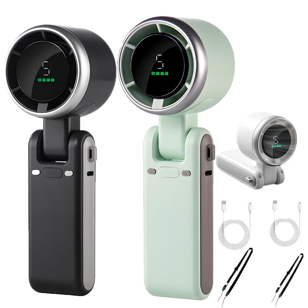 Portable Handheld Turbo Fan, Mini Ice Cooling Fan, 5 Gear Wind Hand ...