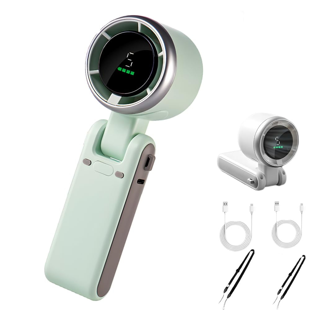 Portable Handheld Turbo Fan, Mini Ice Cooling Fan, 5 Gear Wind Hand ...