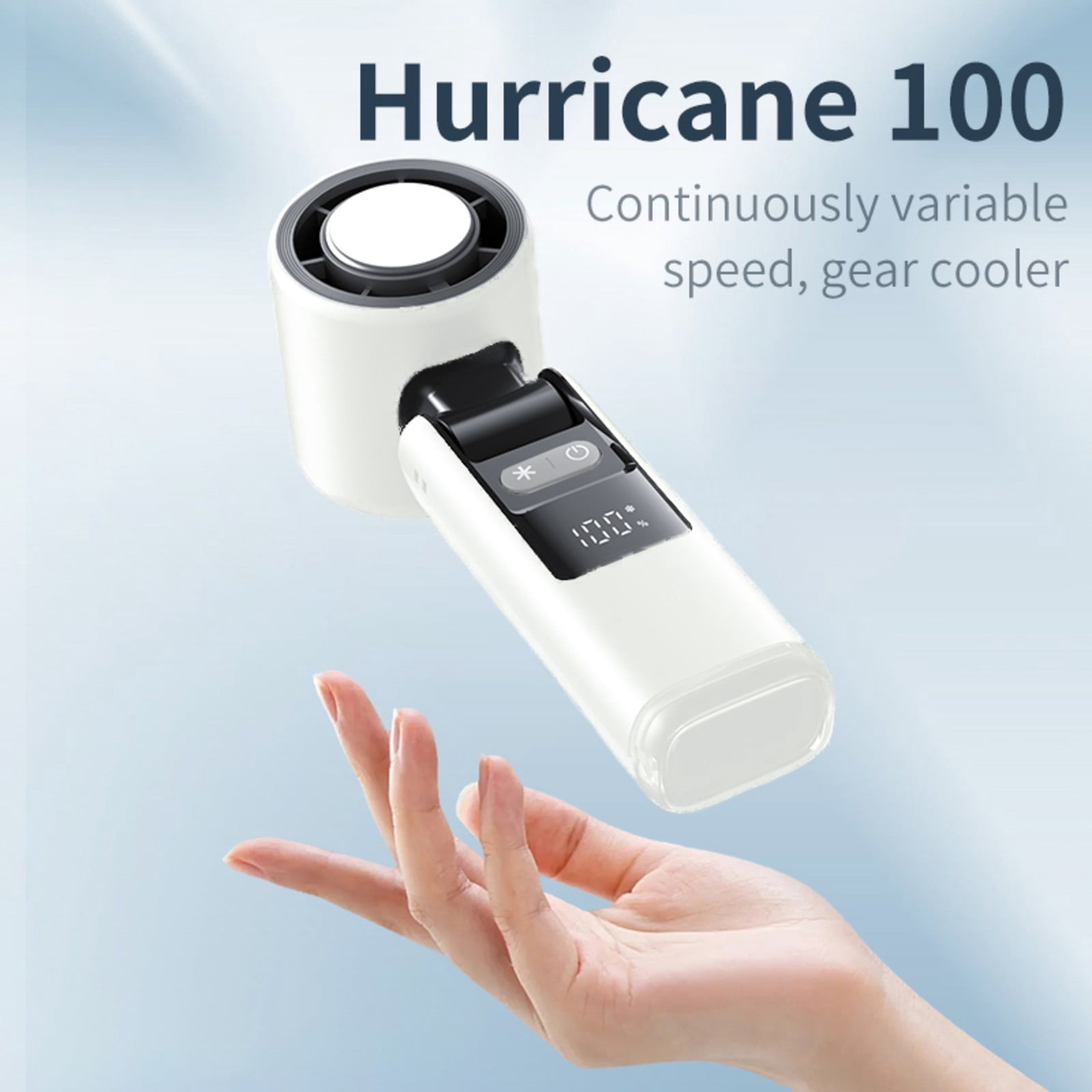Portable Handheld Turbo Fan: Personal Hand Fan with Cooling Plate, 100 ...
