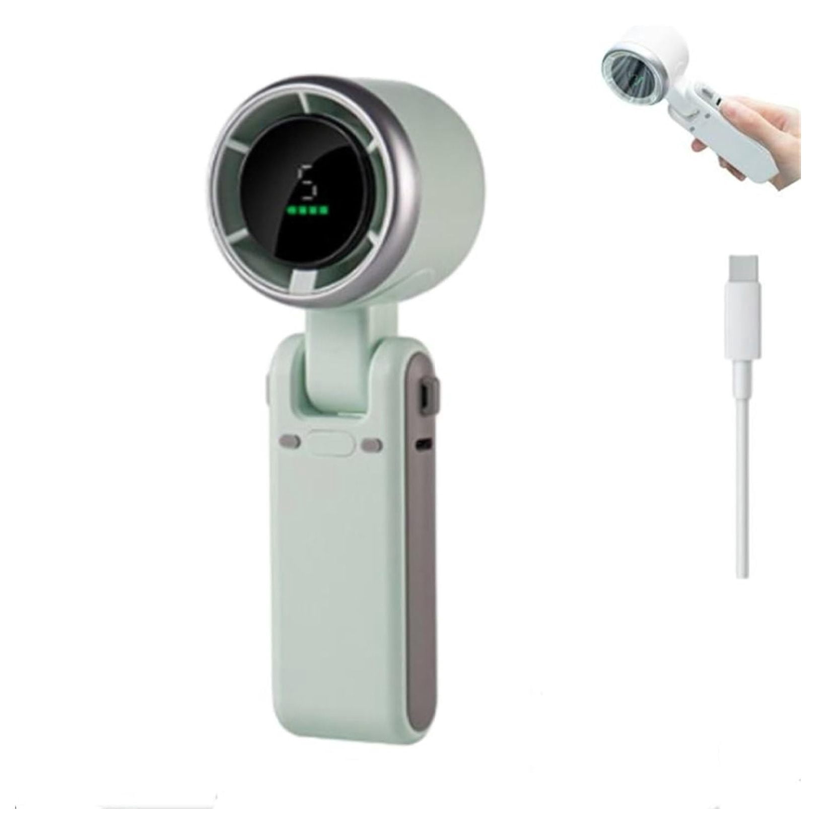 Portable Handheld Turbo Fan, Pocket 3-in-1 Mini Turbo Fan, Hand Folding ...