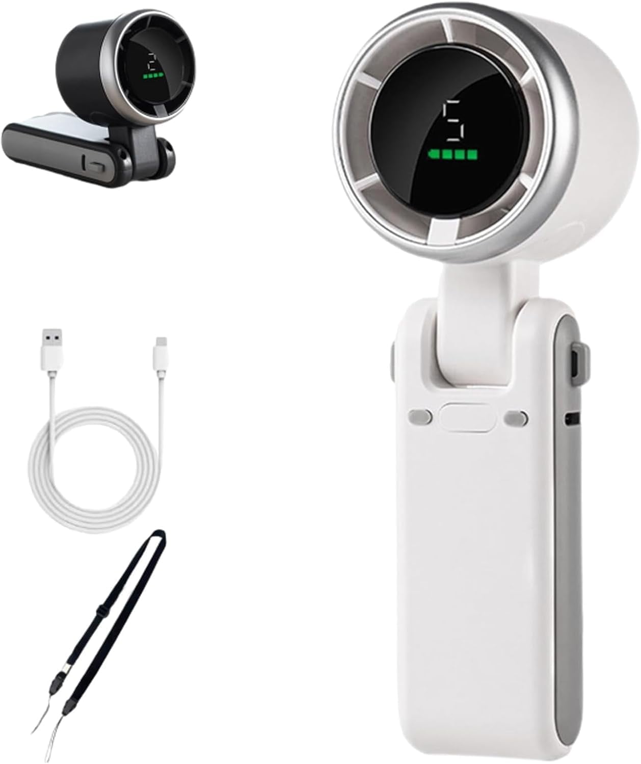 Portable Handheld Turbo Fan, Upgraded Foldable Mini Personal Fan, 5 ...