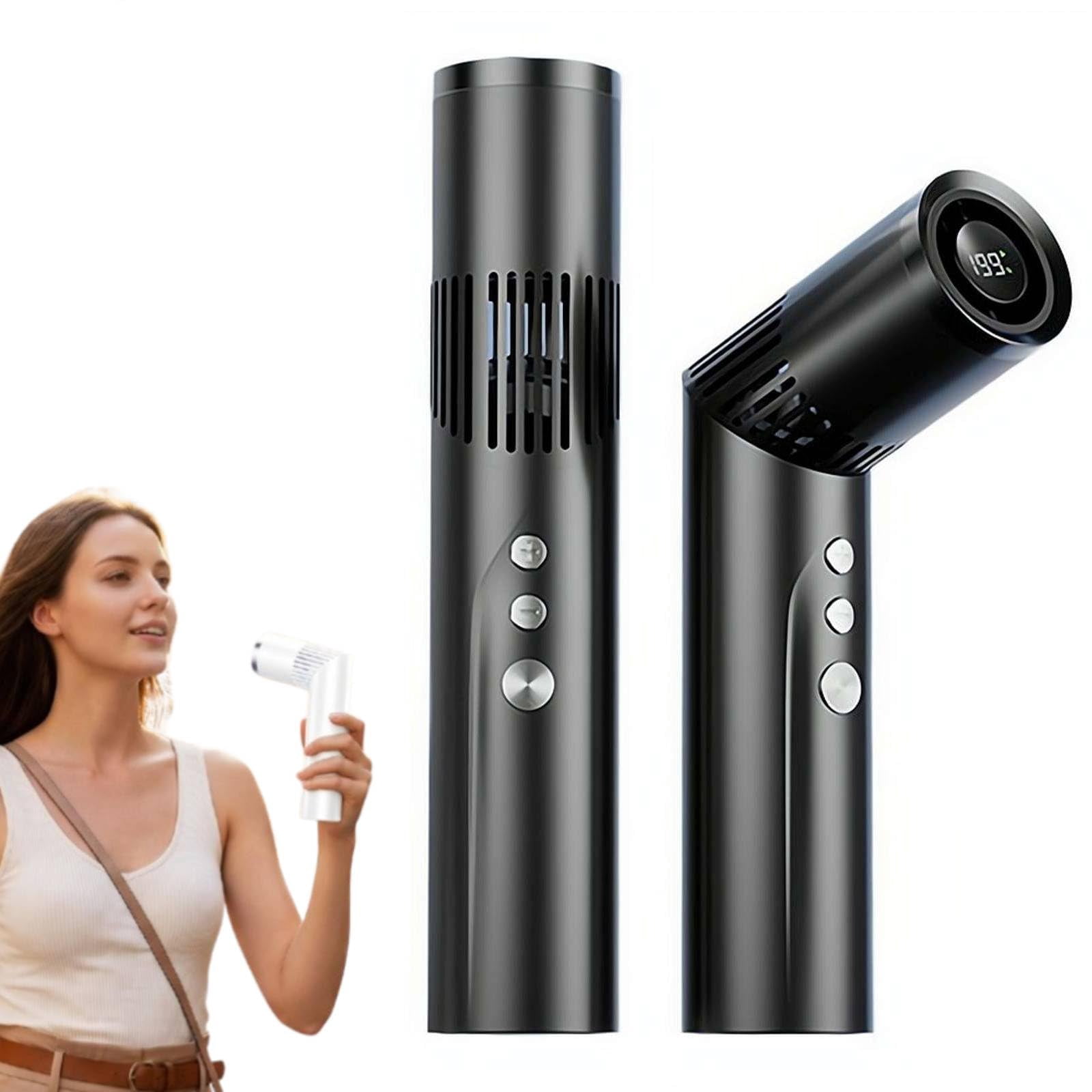 Portable Handheld Turbo Fan with Flashlight,1-199 Adjustable Speeds ...