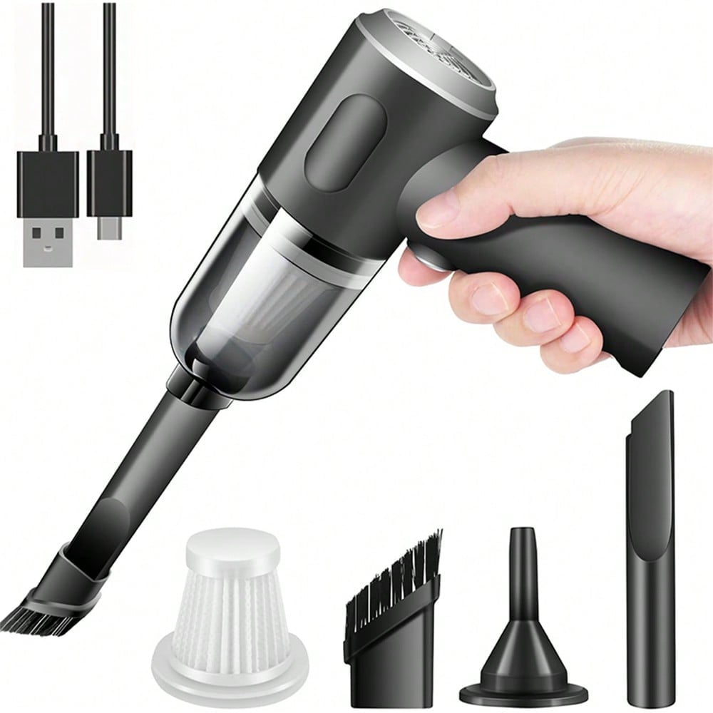 Portable Handheld Vacuum Cleaner - Enhanced Cyclone Suction, Wireless ...