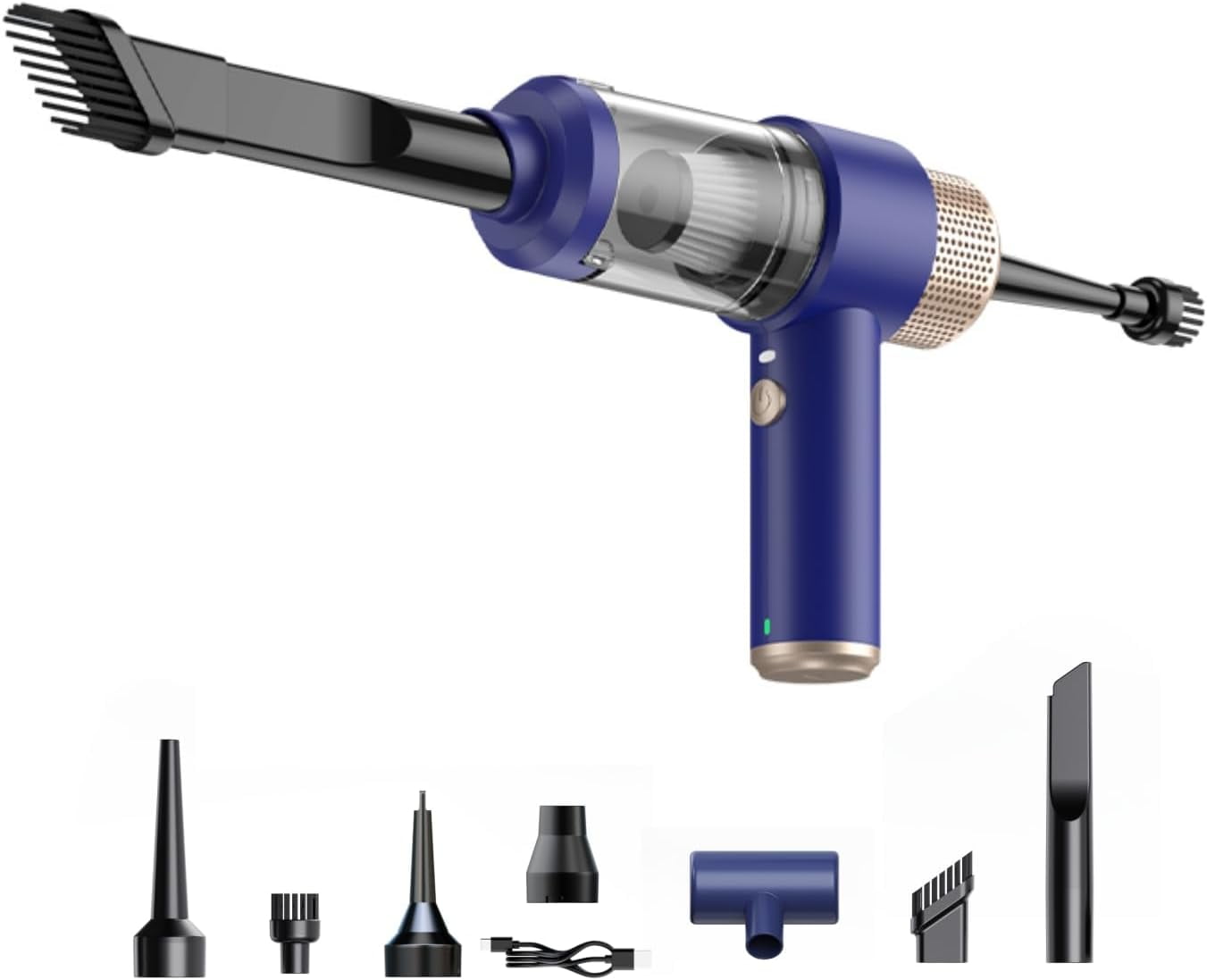 Portable Handheld Vacuum with High Power Brushless Motor, Super Suction Cordless Car Vacuum ...